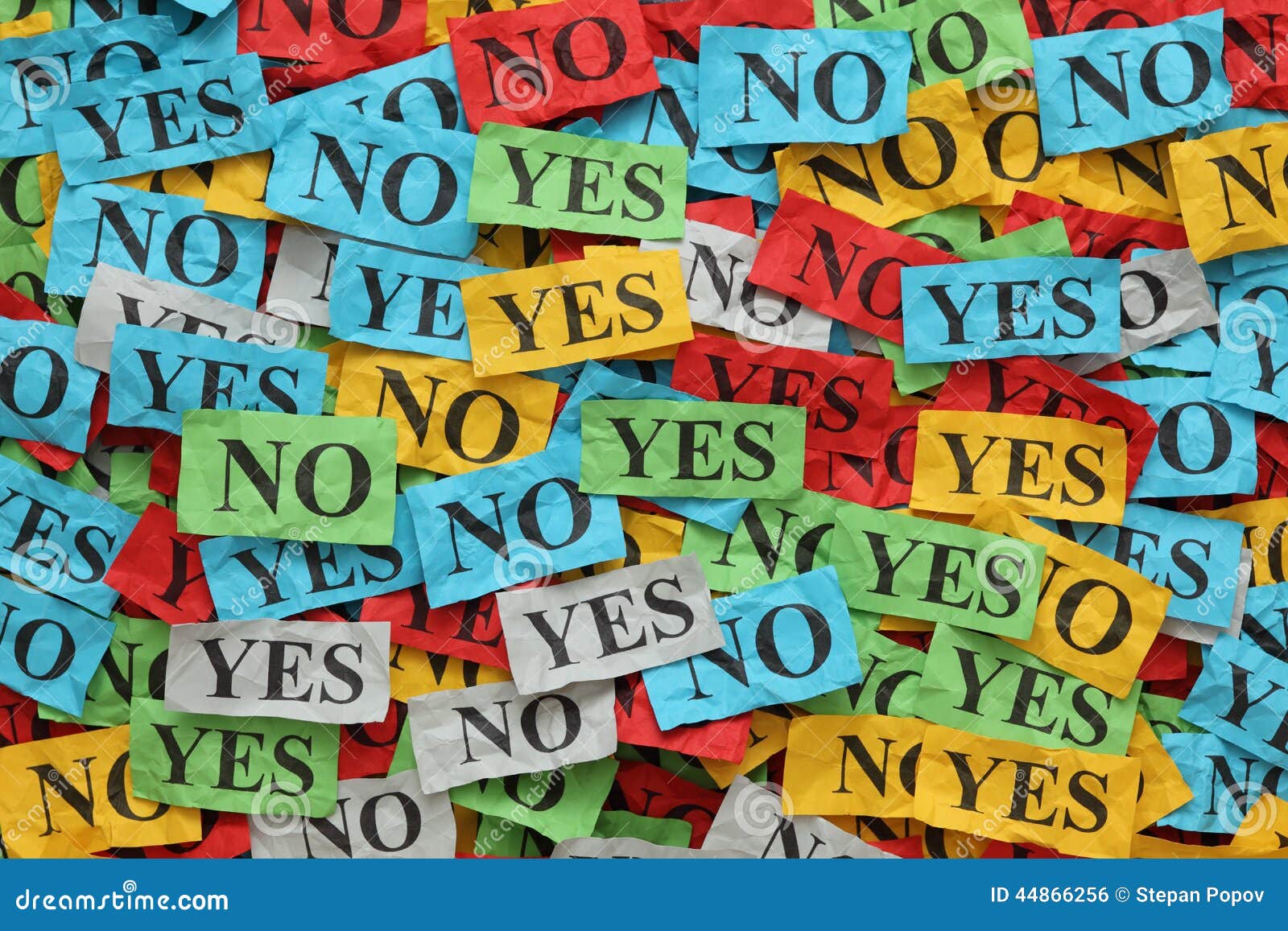 Yes or No? stock photo. Image of text, horizontal, multi - 44866256