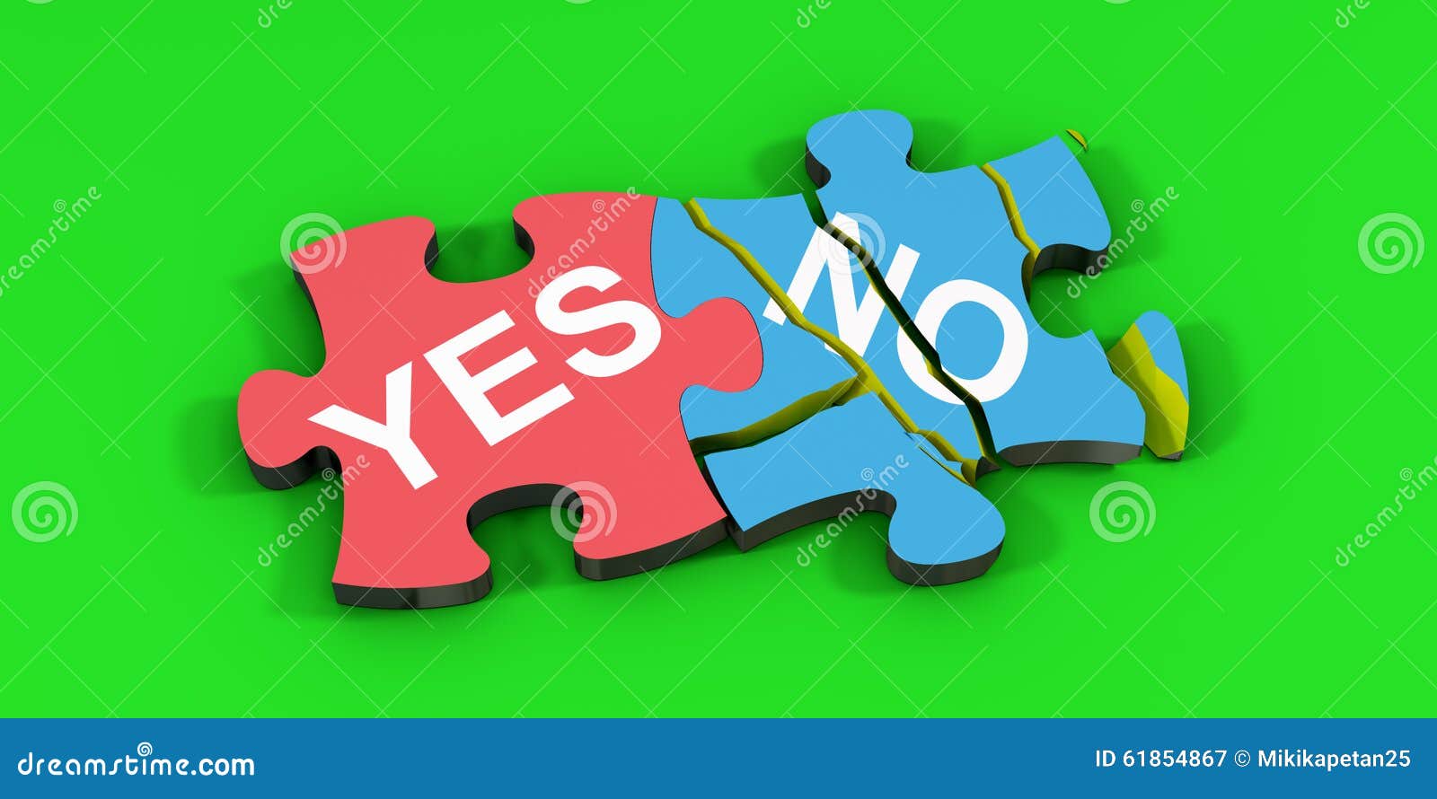 Yes No Puzzle stock illustration. Illustration of decisions - 61854867