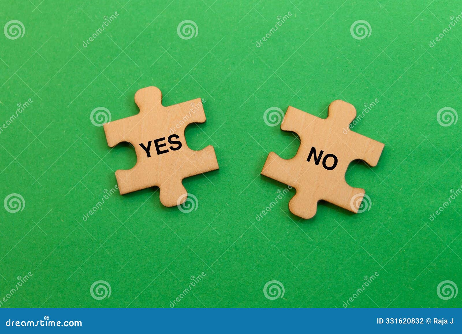 Yes or No Puzzle Pieces stock photo. Image of dilemma - 331620832