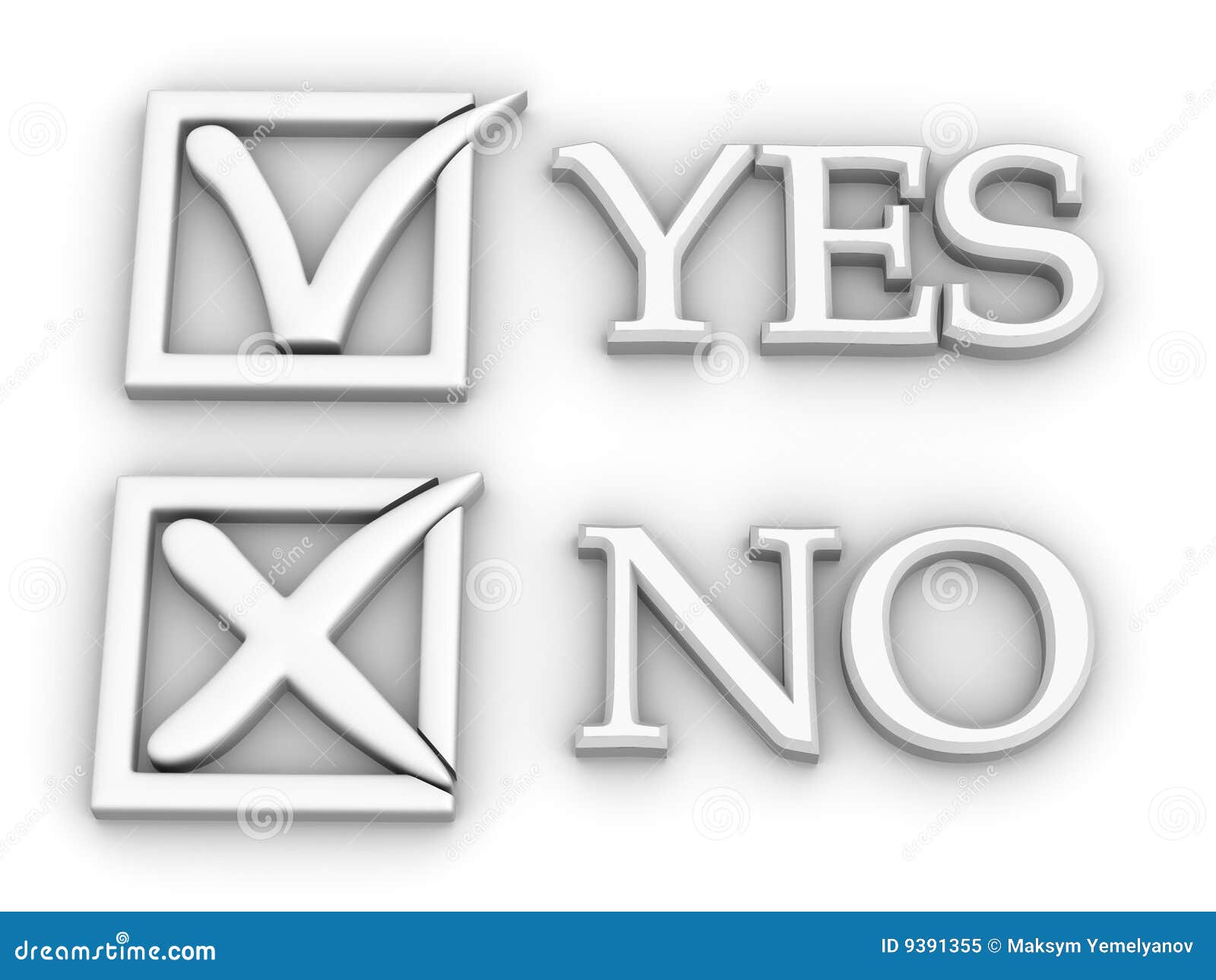 Yes or No. Questionnaire stock illustration. Illustration of background ...