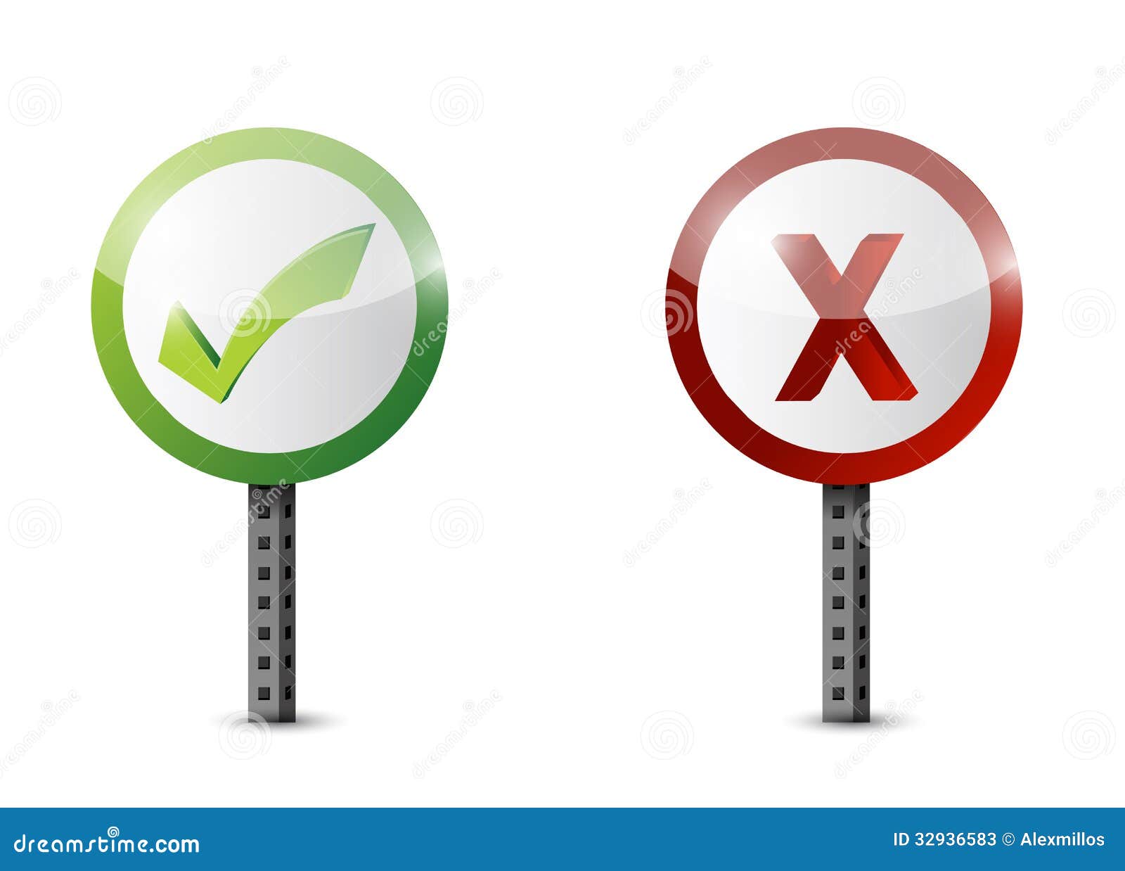 Yes and No Road Sign Illustration Design Stock Illustration ...