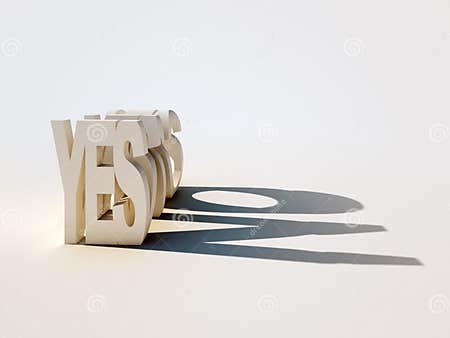 Yes-No shadow stock photo. Image of mark, concept, questionnaire - 27945304
