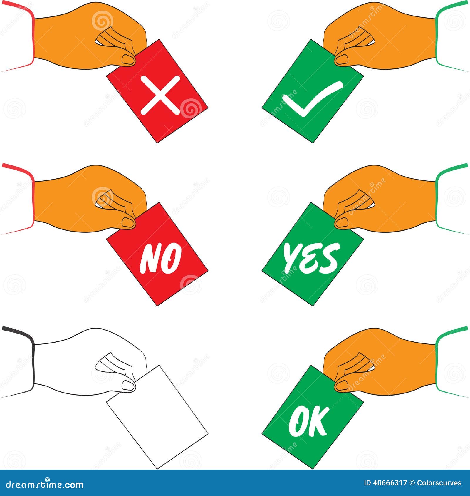 Yes no signs stock vector. Illustration of approve, approved - 40666317