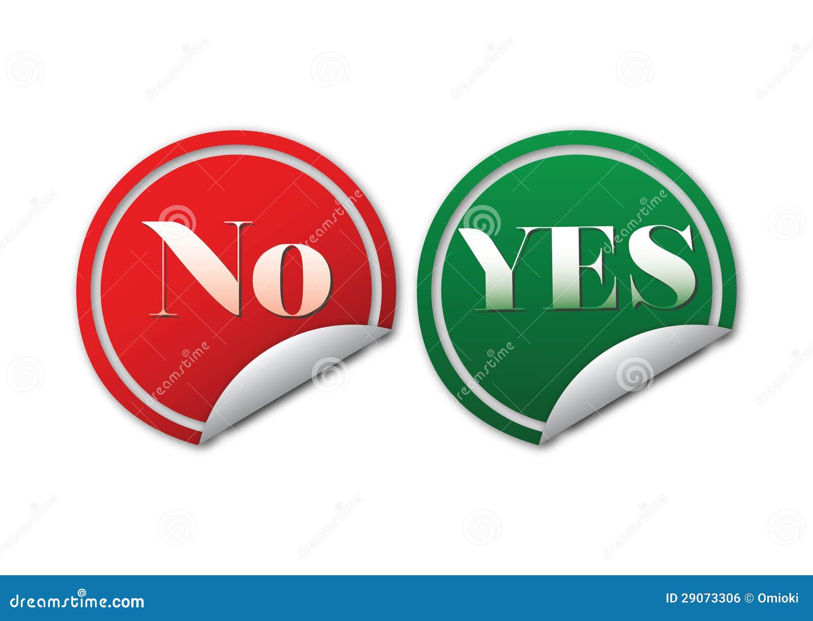 Yes NO sticker stock photo. Image of help, gradient, sticker - 29073306