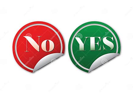 Yes NO sticker stock photo. Image of help, gradient, sticker - 29073306