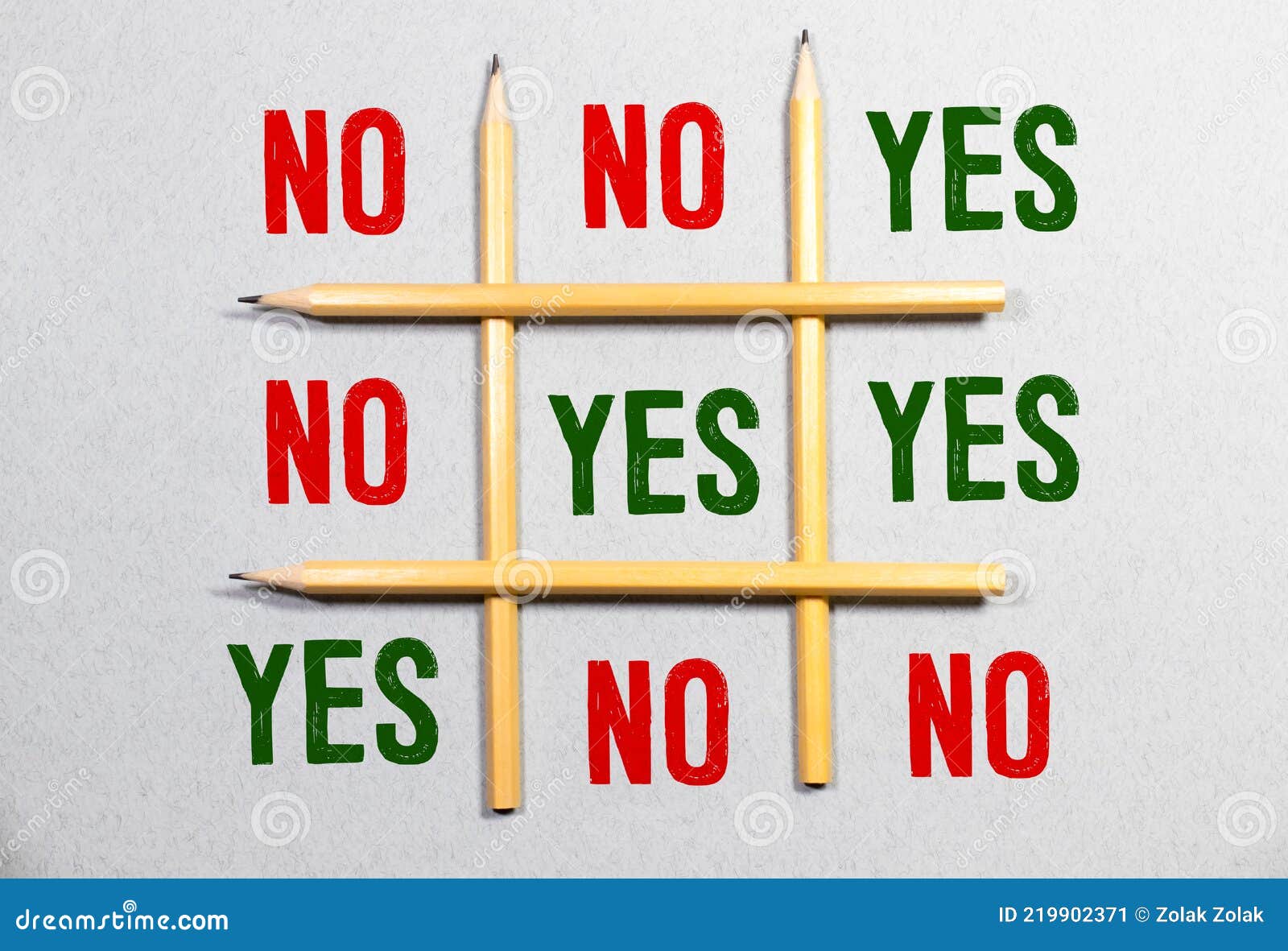 Yes or No Text on Concrete Background Stock Image - Image of answer ...