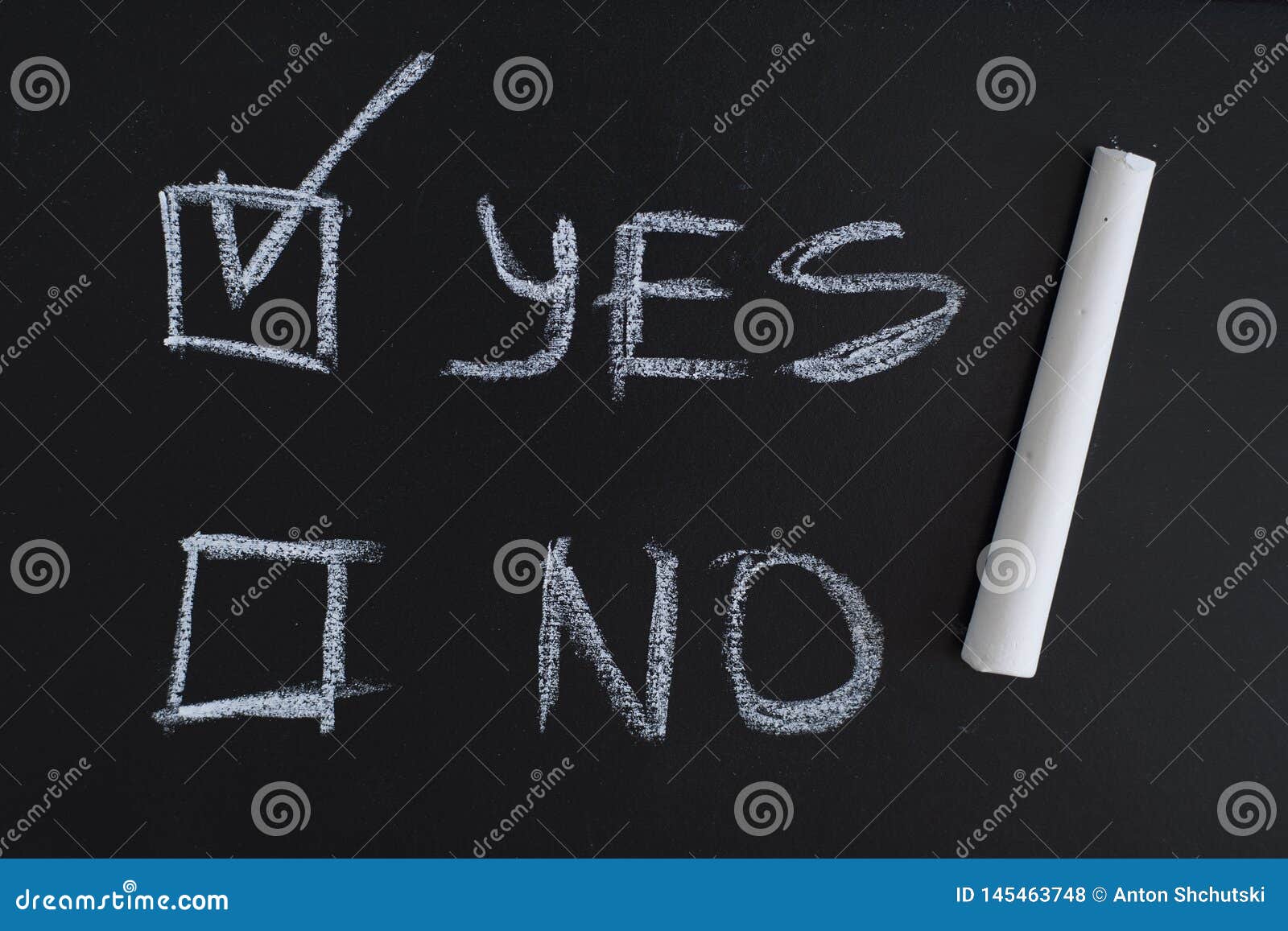 Yes or No - To Mark on a Board Stock Photo - Image of answer, drawing ...