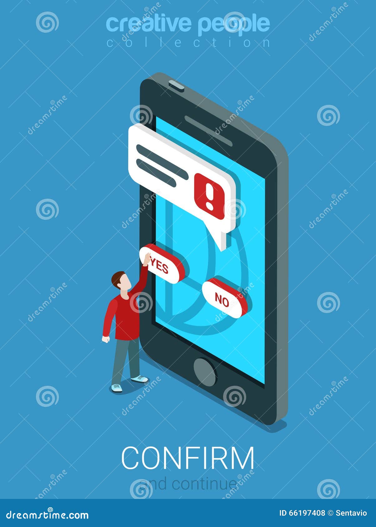 YES NO TRUE FALSE Interface Buttons Flat 3d Vector Isometric Stock ...