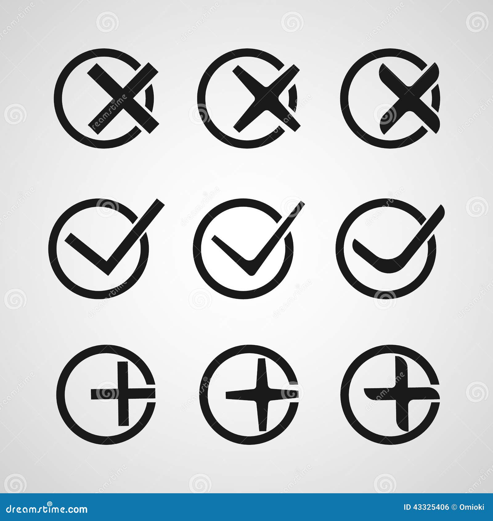 Yes or No, Validation Button Icons Vector Stock Vector - Illustration ...
