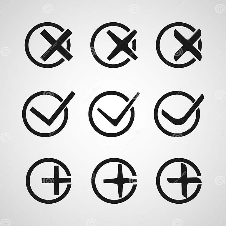 Yes or No, Validation Button Icons Vector Stock Vector - Illustration ...