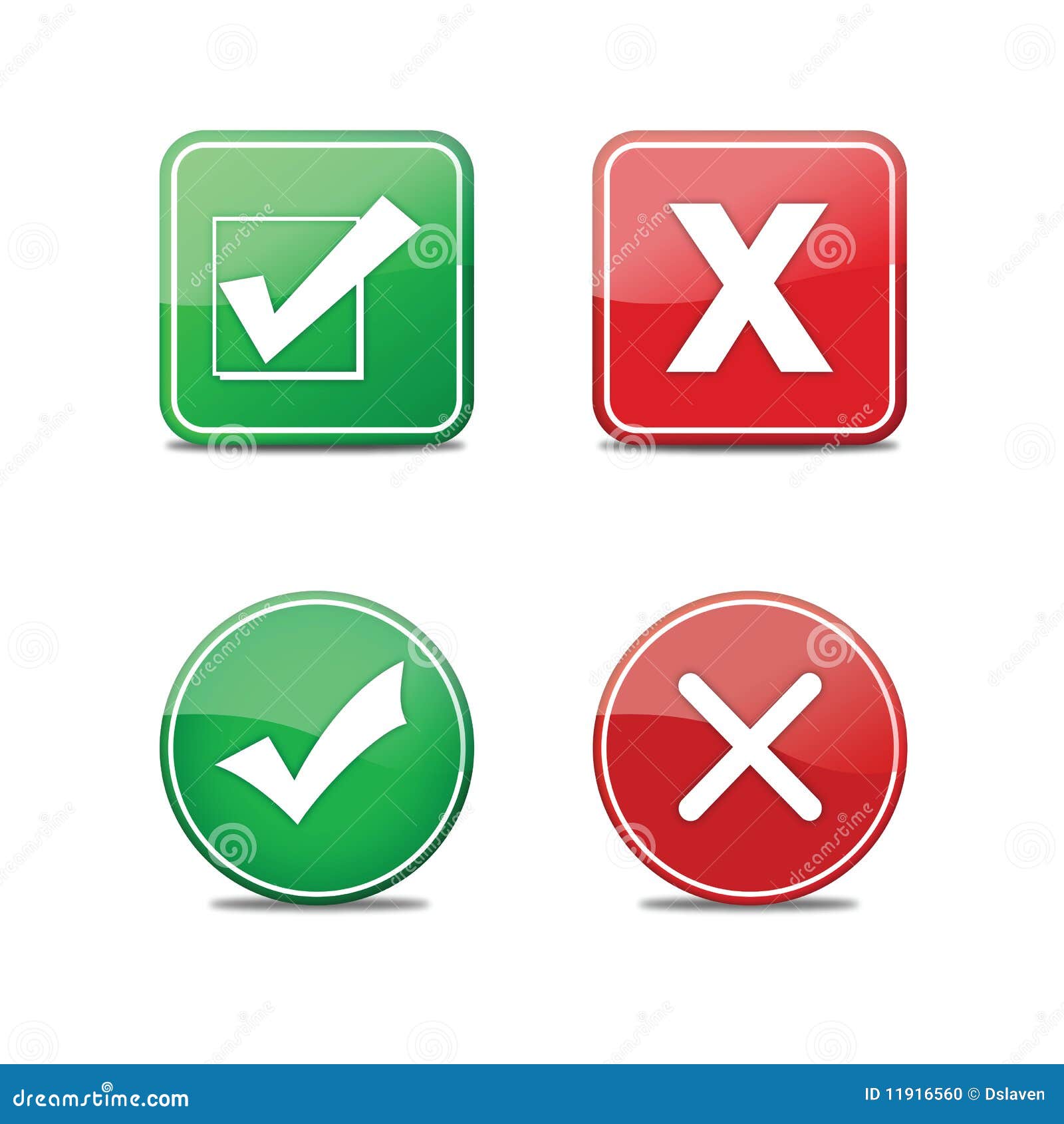 Yes and no vector icons stock vector. Illustration of affirmative ...