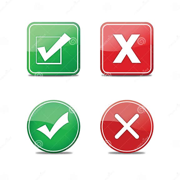 Yes and no vector icons stock vector. Illustration of affirmative ...