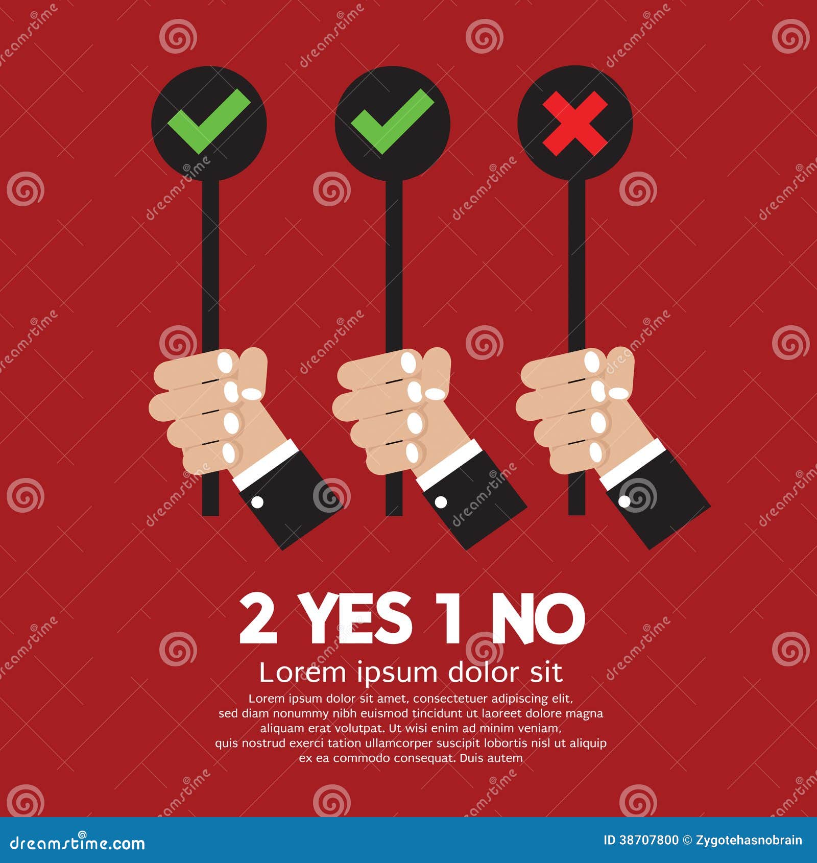 Yes and No stock vector. Illustration of vector, board - 38707800