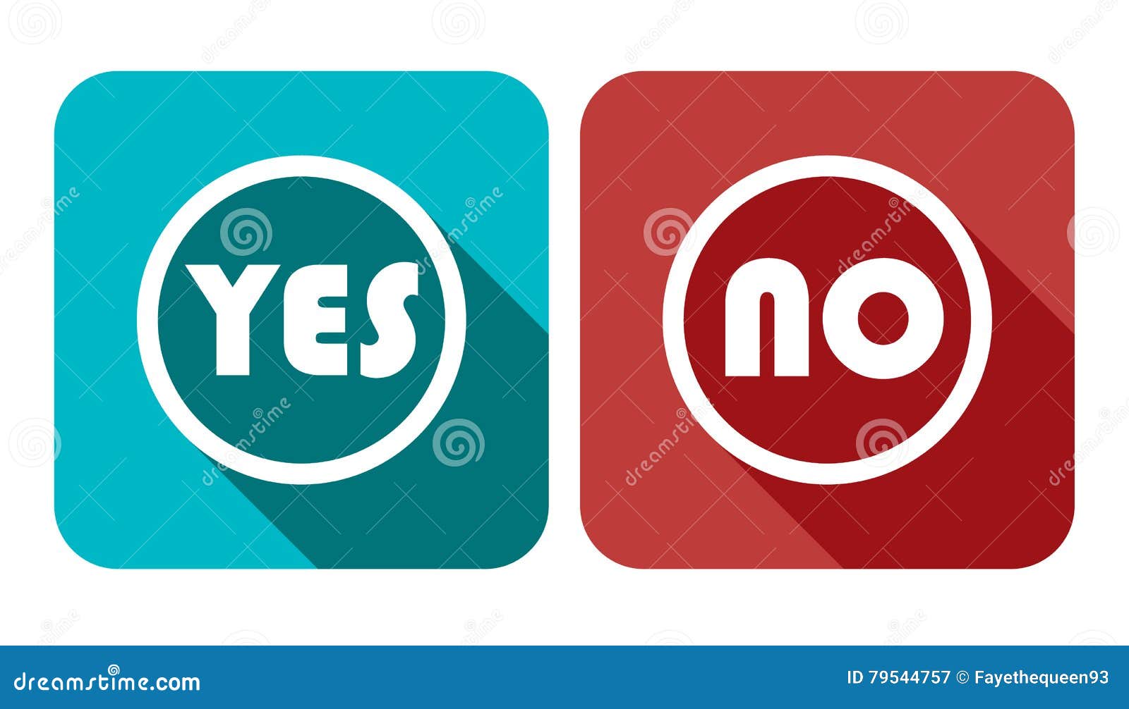 Yes No Vote Vector Banner stock vector. Illustration of shape - 79544757