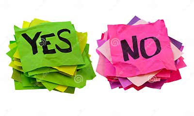 Yes and No - Voting, Poll or Survey Concept Stock Photo - Image of ...