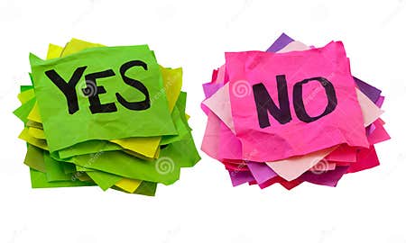 Yes and No - Voting, Poll or Survey Concept Stock Photo - Image of ...