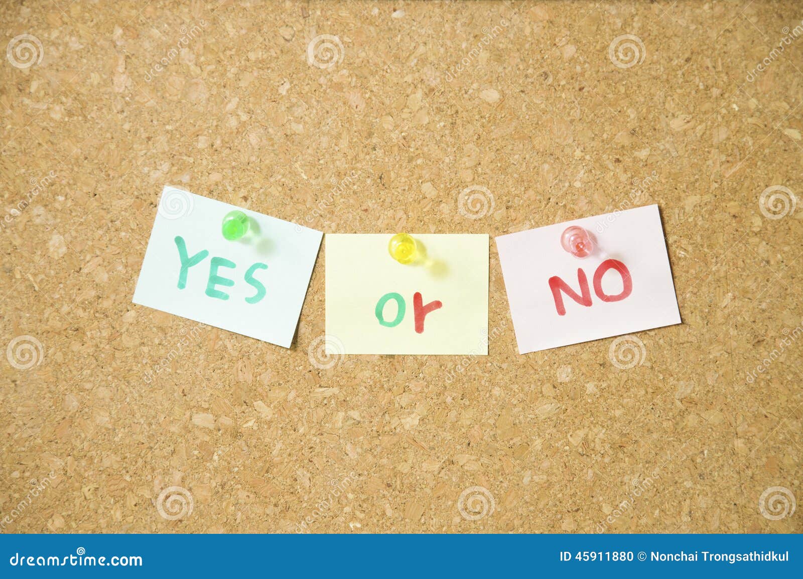 Yes or No stock photo. Image of sticky, life, abstract - 45911880