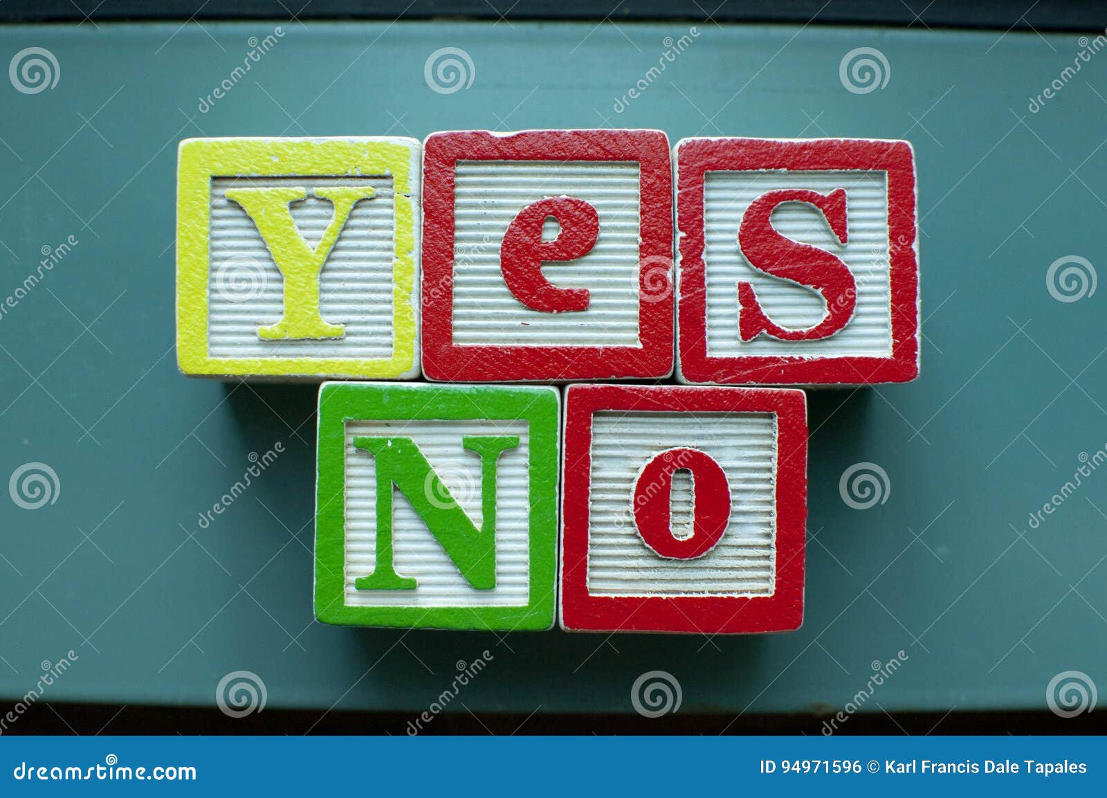 Yes No stock photo. Image of read, message, cube, colorful - 94971596