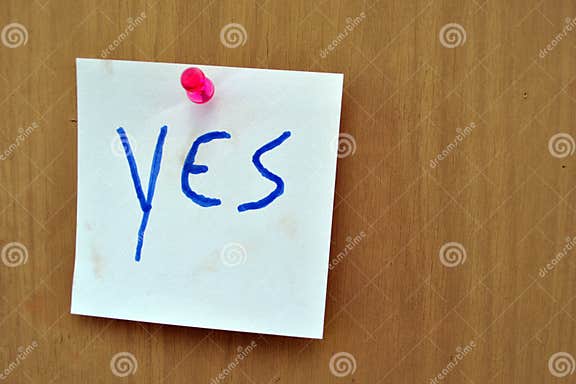 Yes note - confirmation stock image. Image of correct - 63224411