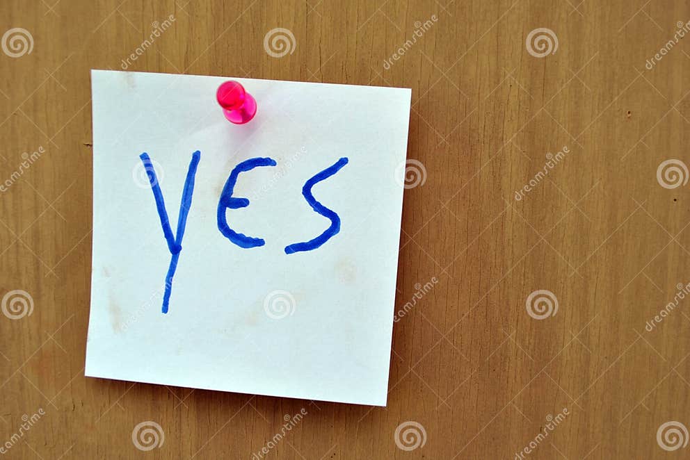 Yes note - confirmation stock image. Image of correct - 63224411