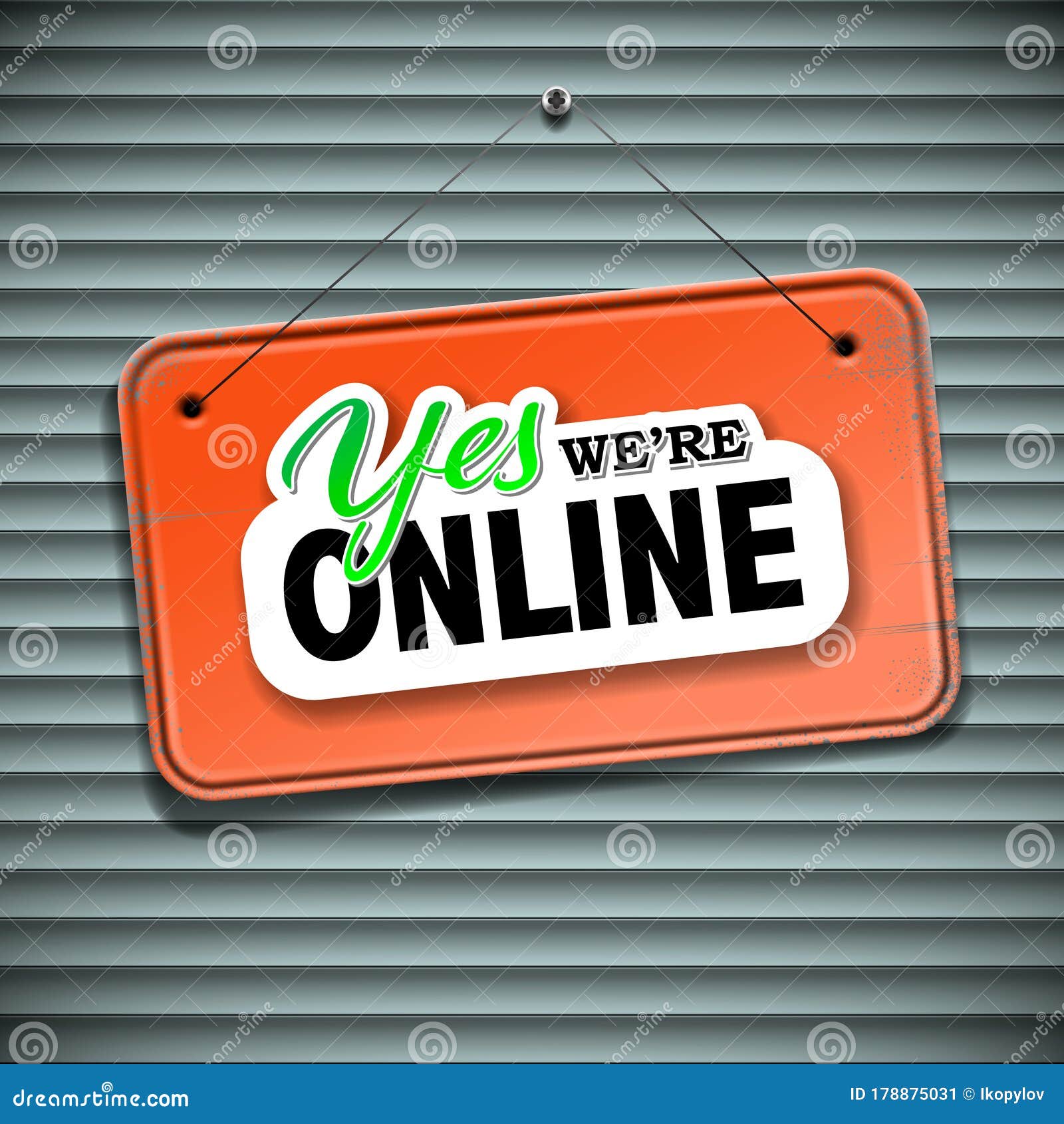 Yes, we are Online Sign, Vector Illustration. Stock Vector ...
