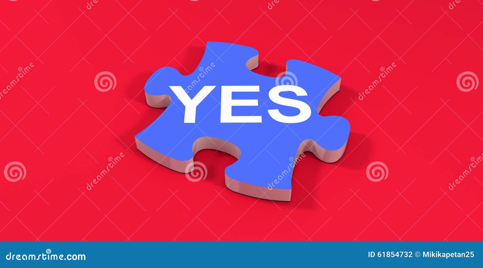 Yes Puzzle stock illustration. Illustration of blue, single - 61854732