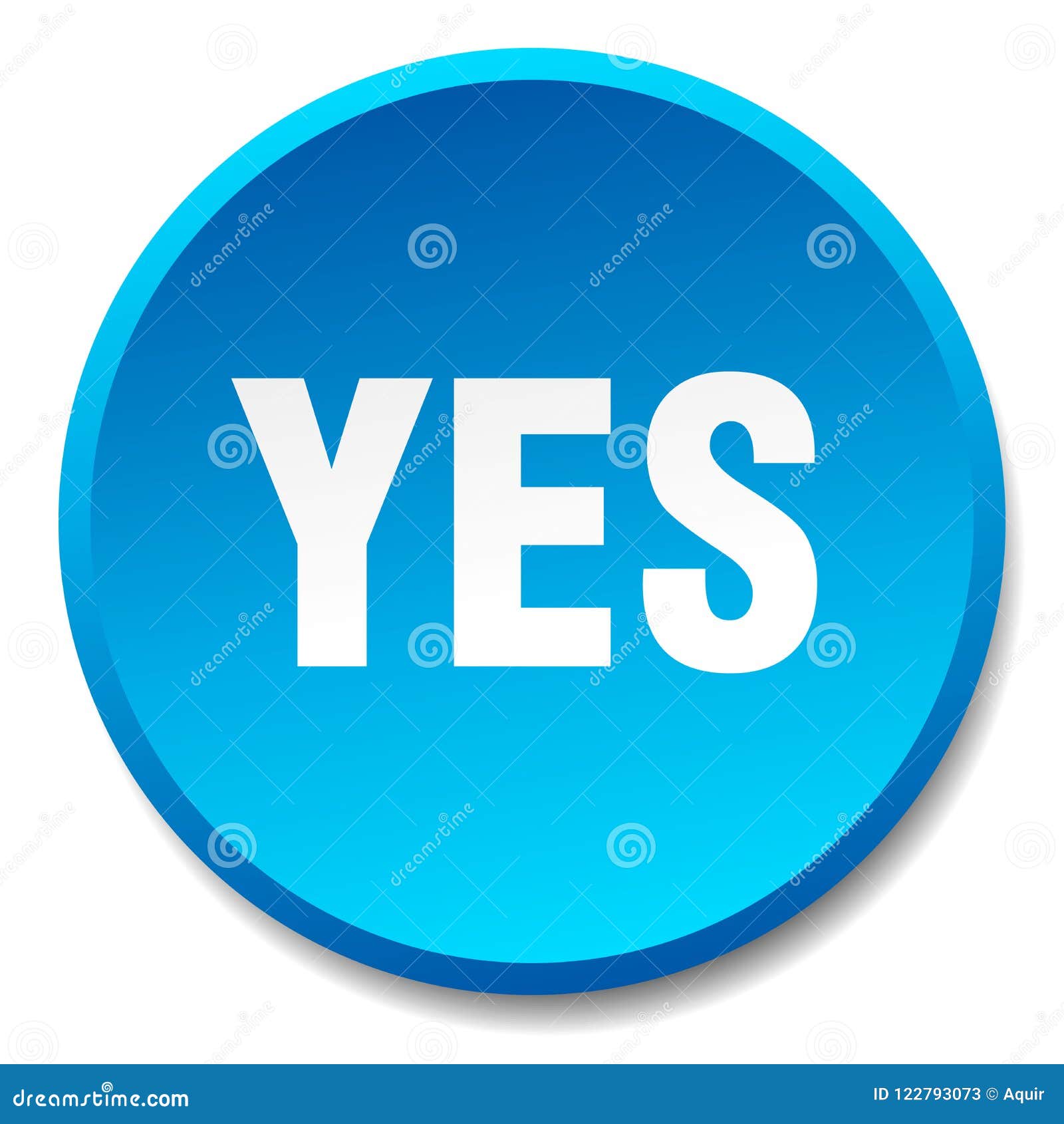 Yes button stock vector. Illustration of isolated, white - 122793073