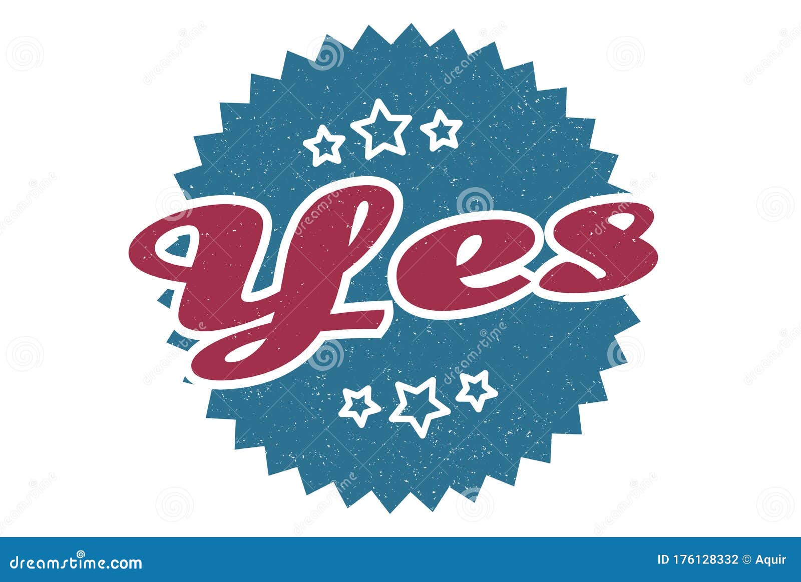Yes Sign. Yes Vintage Retro Label Stock Vector - Illustration of grunge ...