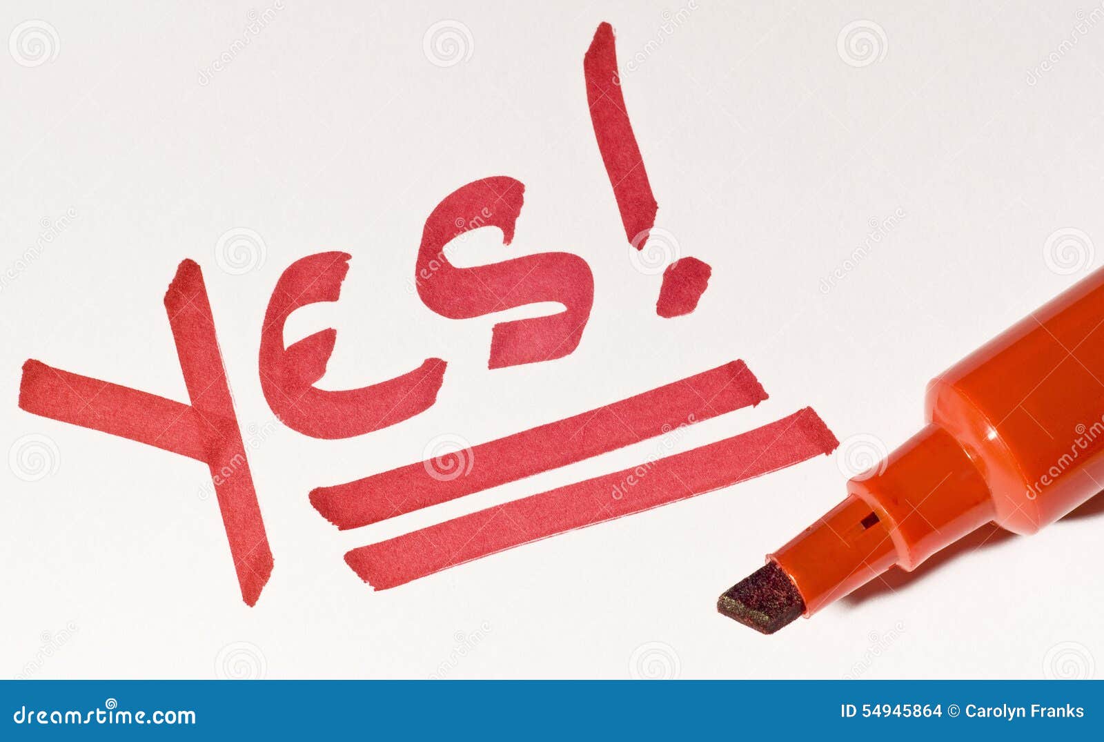 Yes! stock photo. Image of satisfaction, single, isolated - 54945864