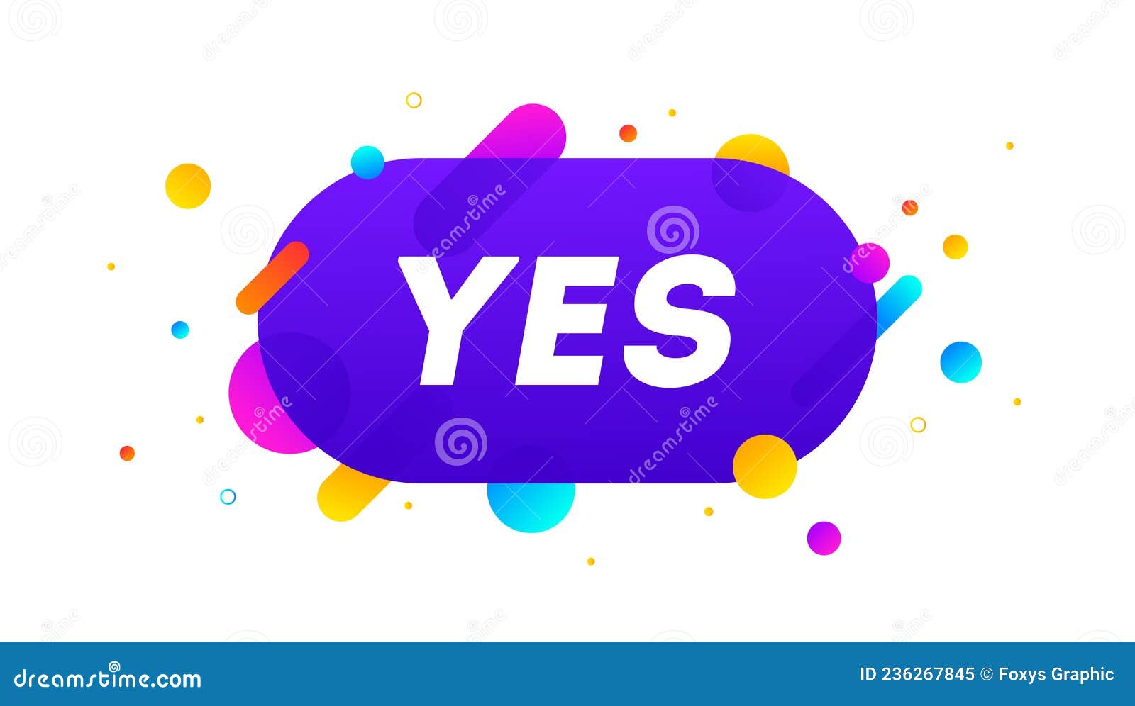 Yes, Speech Bubble. Banner, Poster Stock Vector - Illustration of talk ...