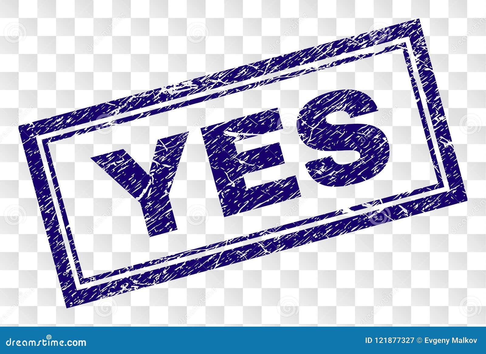 Grunge YES Rectangle Stamp stock vector. Illustration of dirty - 121877327