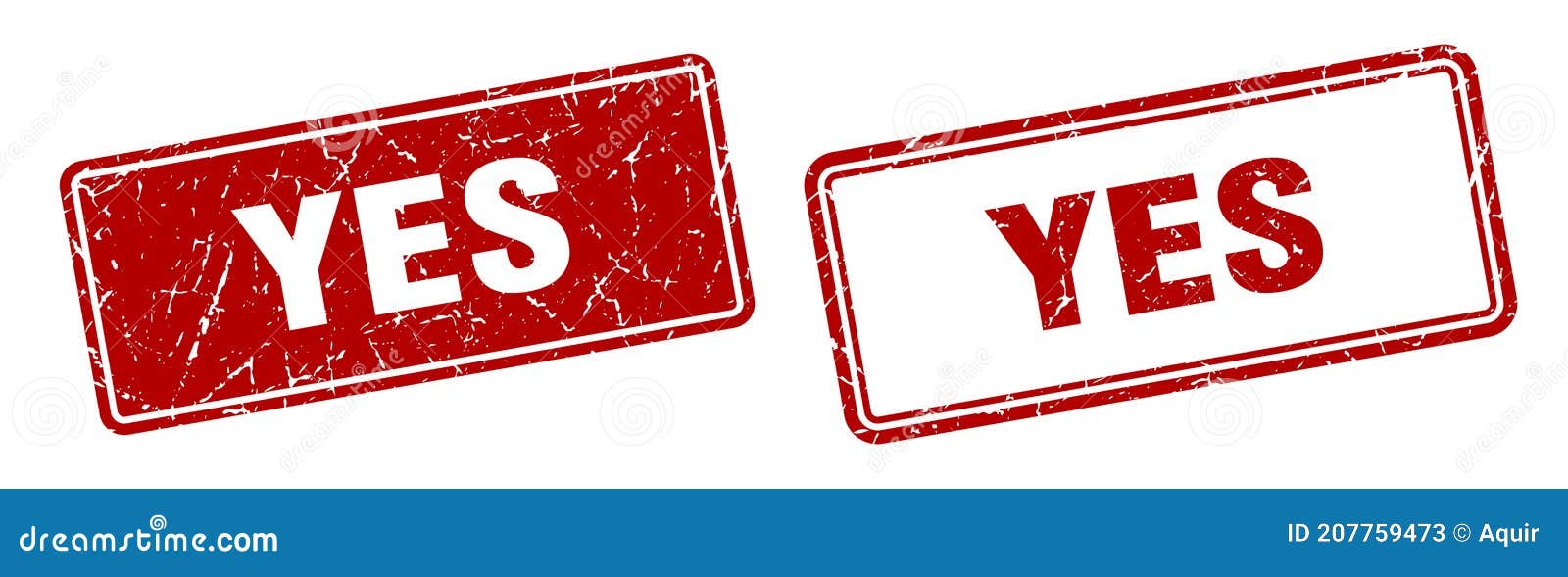 Yes Stamp Set. Yes Square Grunge Sign Stock Vector - Illustration of ...