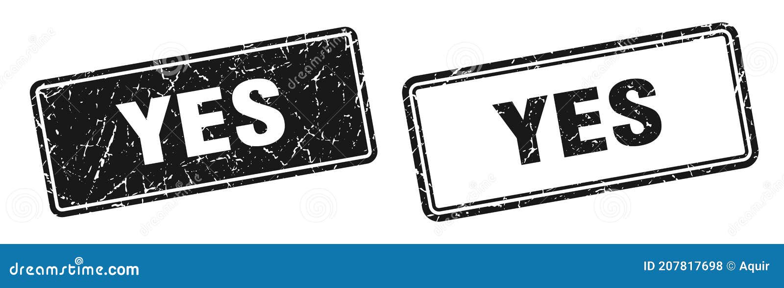 Yes Stamp Set. Yes Square Grunge Sign Stock Vector - Illustration of ...
