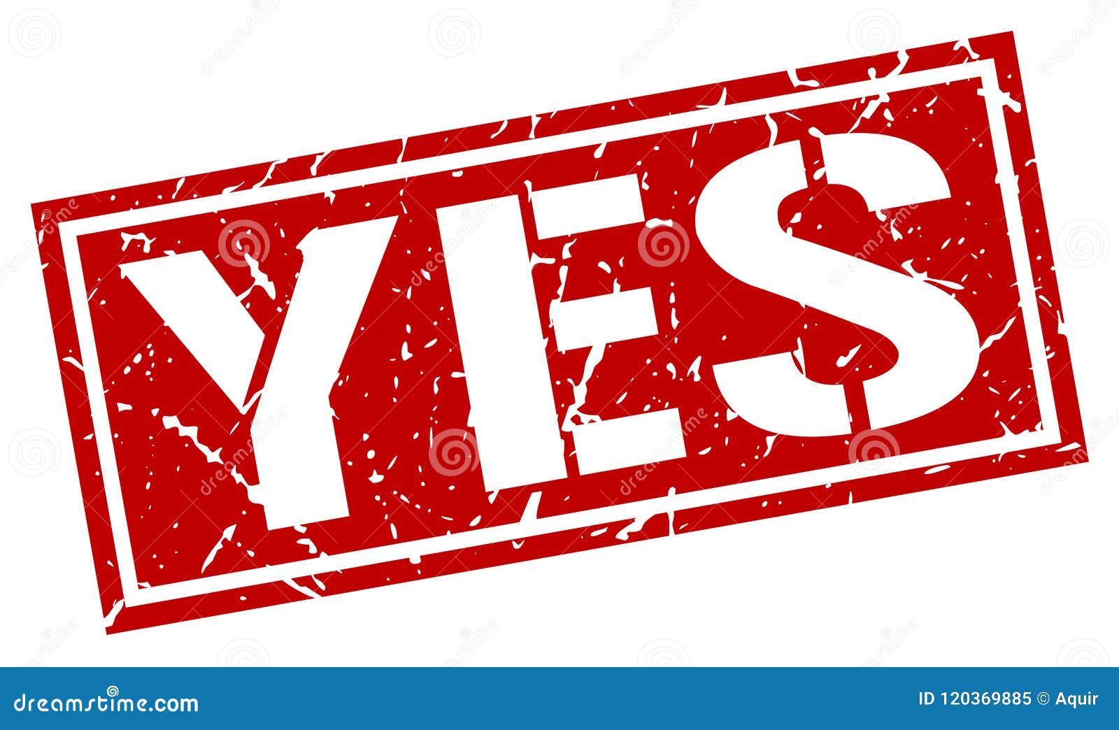 Yes stamp stock vector. Illustration of label, grunge - 120369885