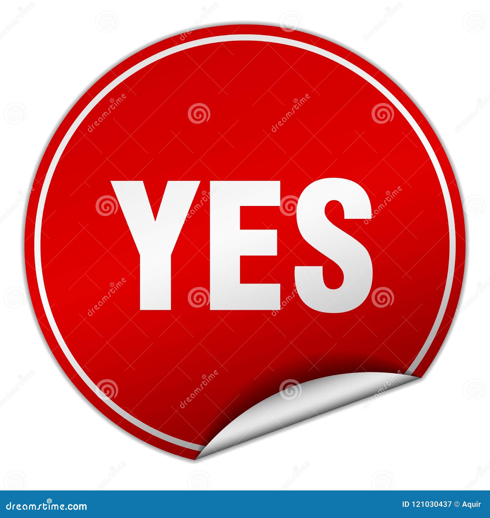 Yes sticker stock vector. Illustration of paper, vector - 121030437