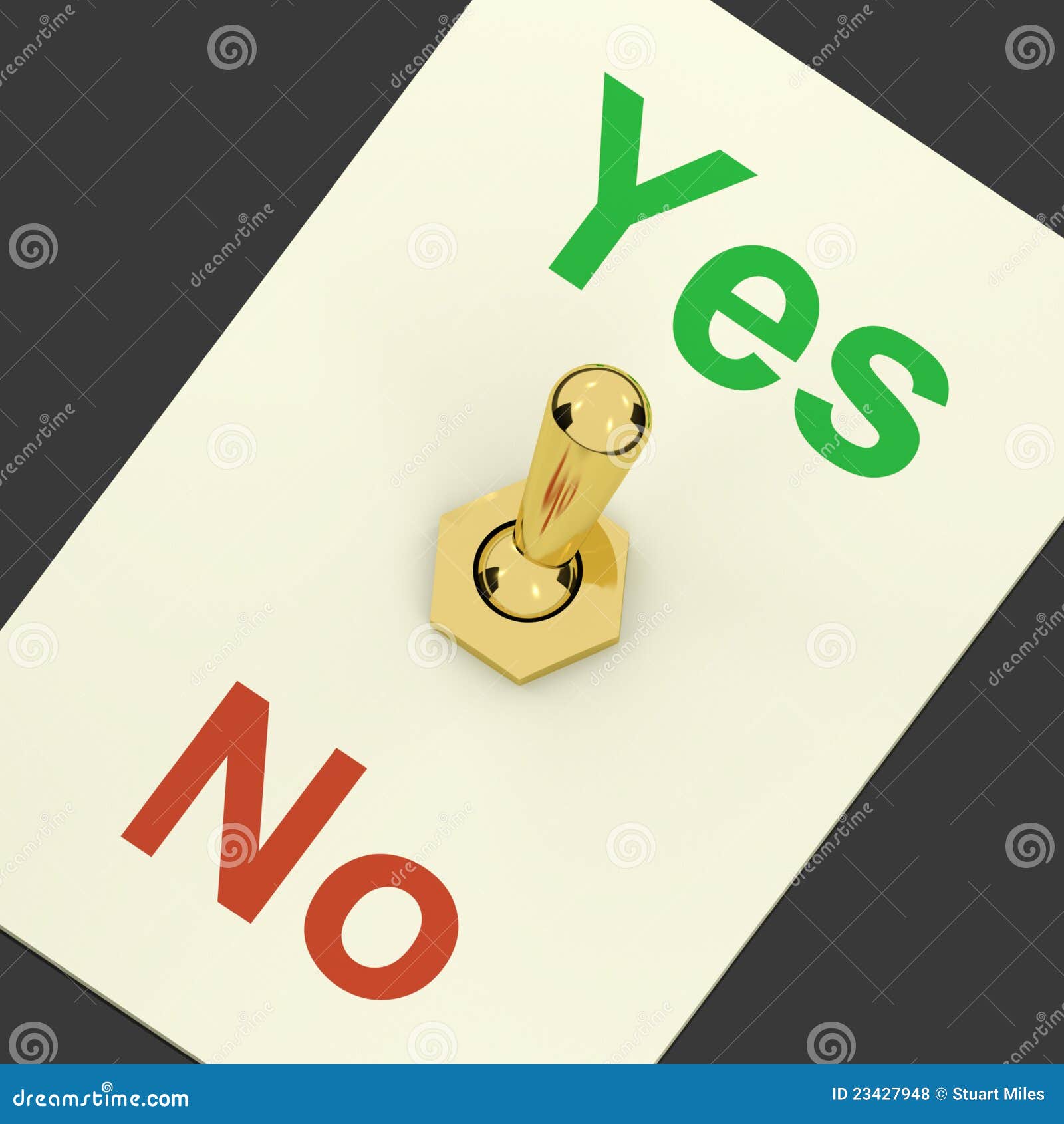 Yes Switch on Showing Approval and Support Stock Illustration ...