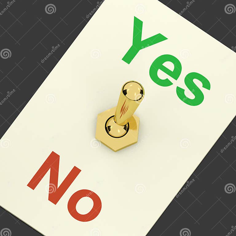 Yes Switch on Showing Approval and Support Stock Illustration ...