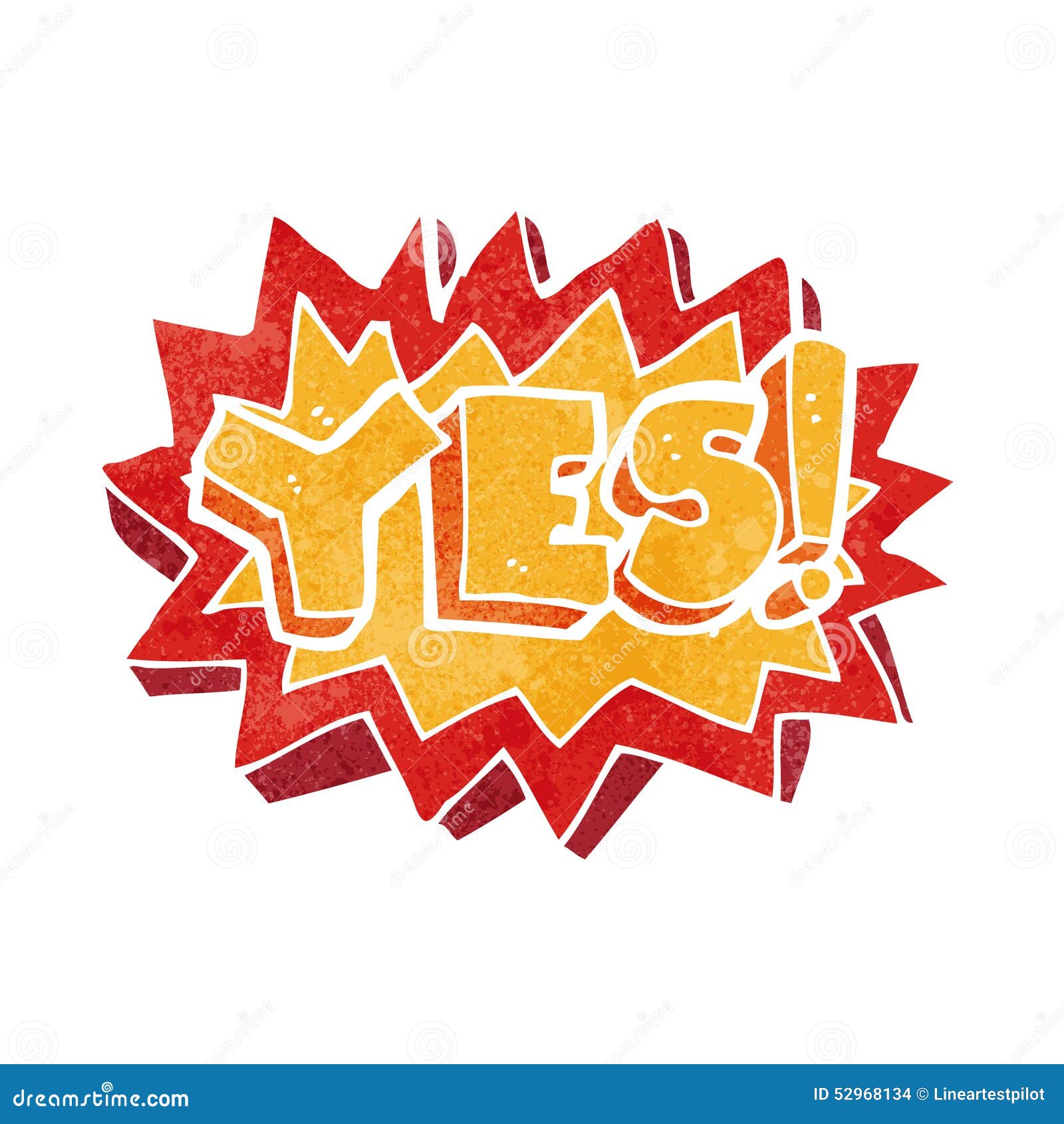 Yes symbol stock illustration. Illustration of hand, text - 52968134