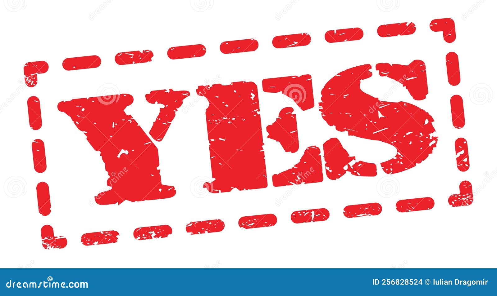 YES Text Written on Red Stamp Sign Stock Illustration - Illustration of ...