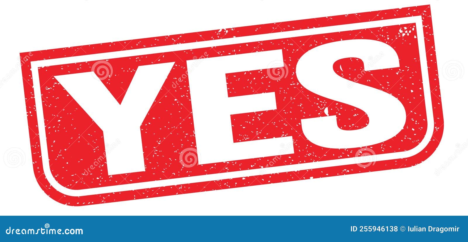 YES Text Written on Red Stamp Sign Stock Illustration - Illustration of ...