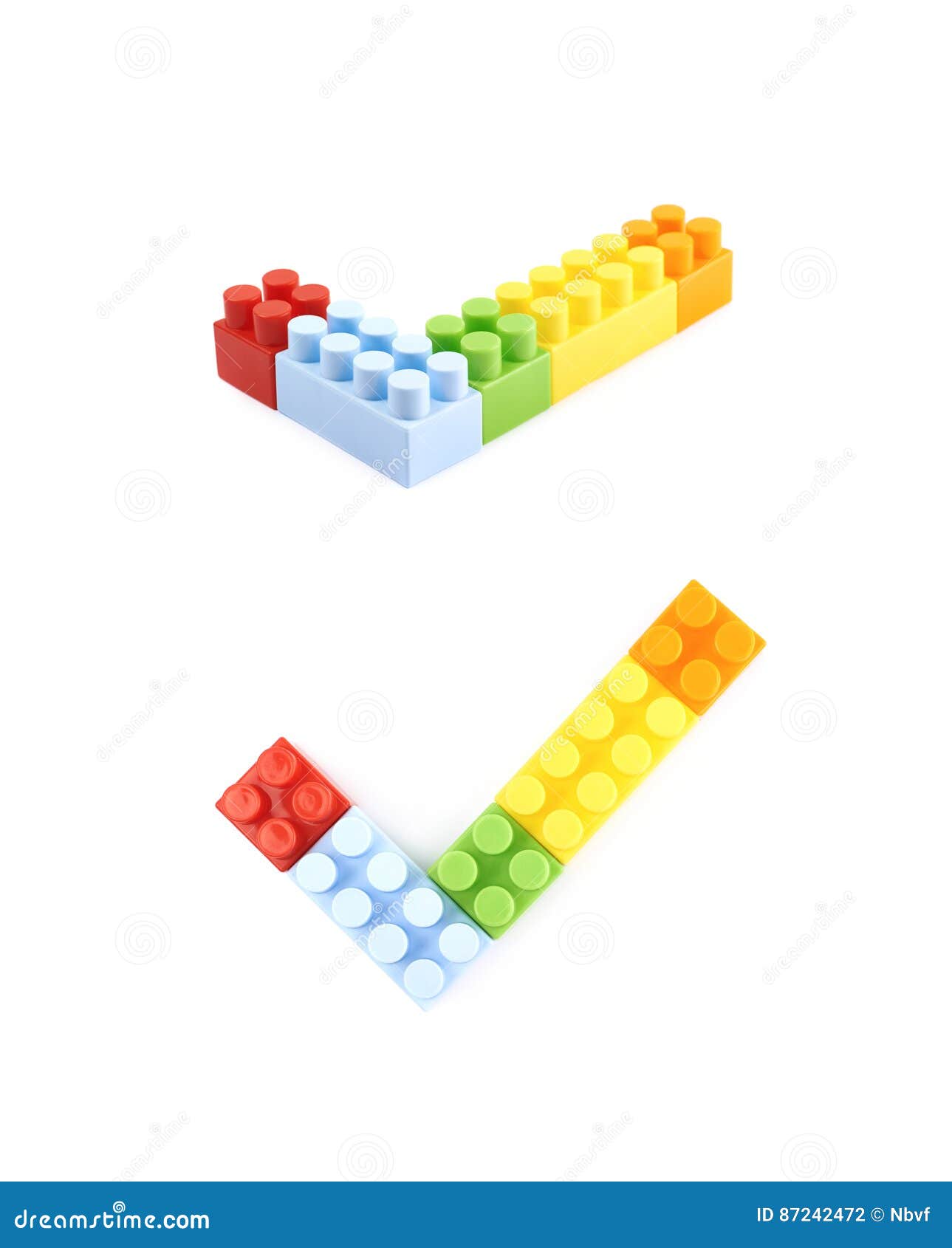 Yes Tick Mark Made of Bricks Stock Illustration - Illustration of ...