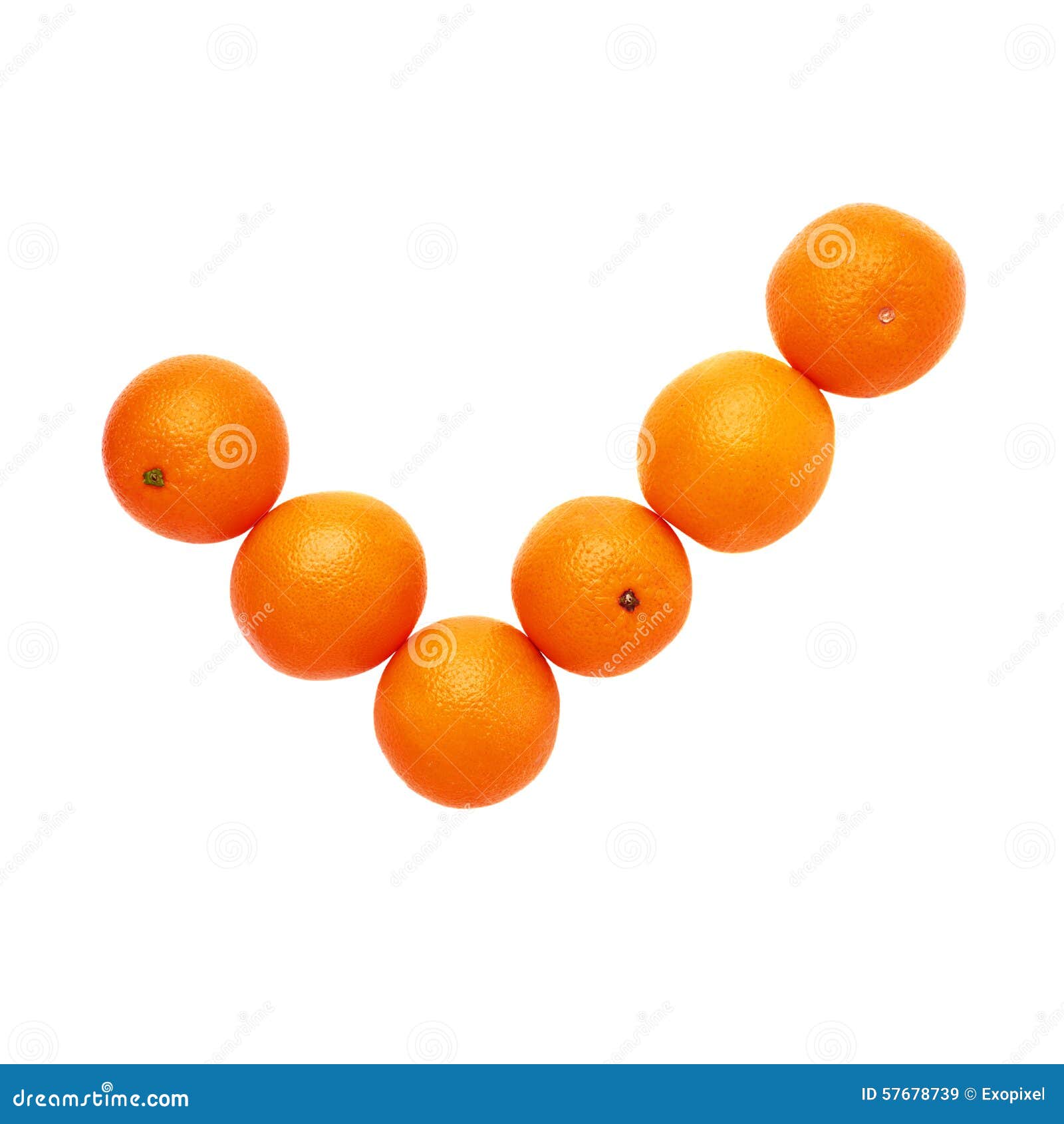 Yes Tick Mark Made of Multiple Oranges Isolated Stock Image - Image of ...