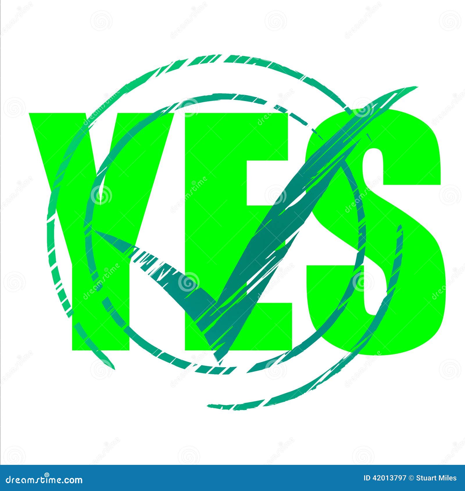 Yes Tick Shows Check Checkmark and Agreeing Stock Illustration ...