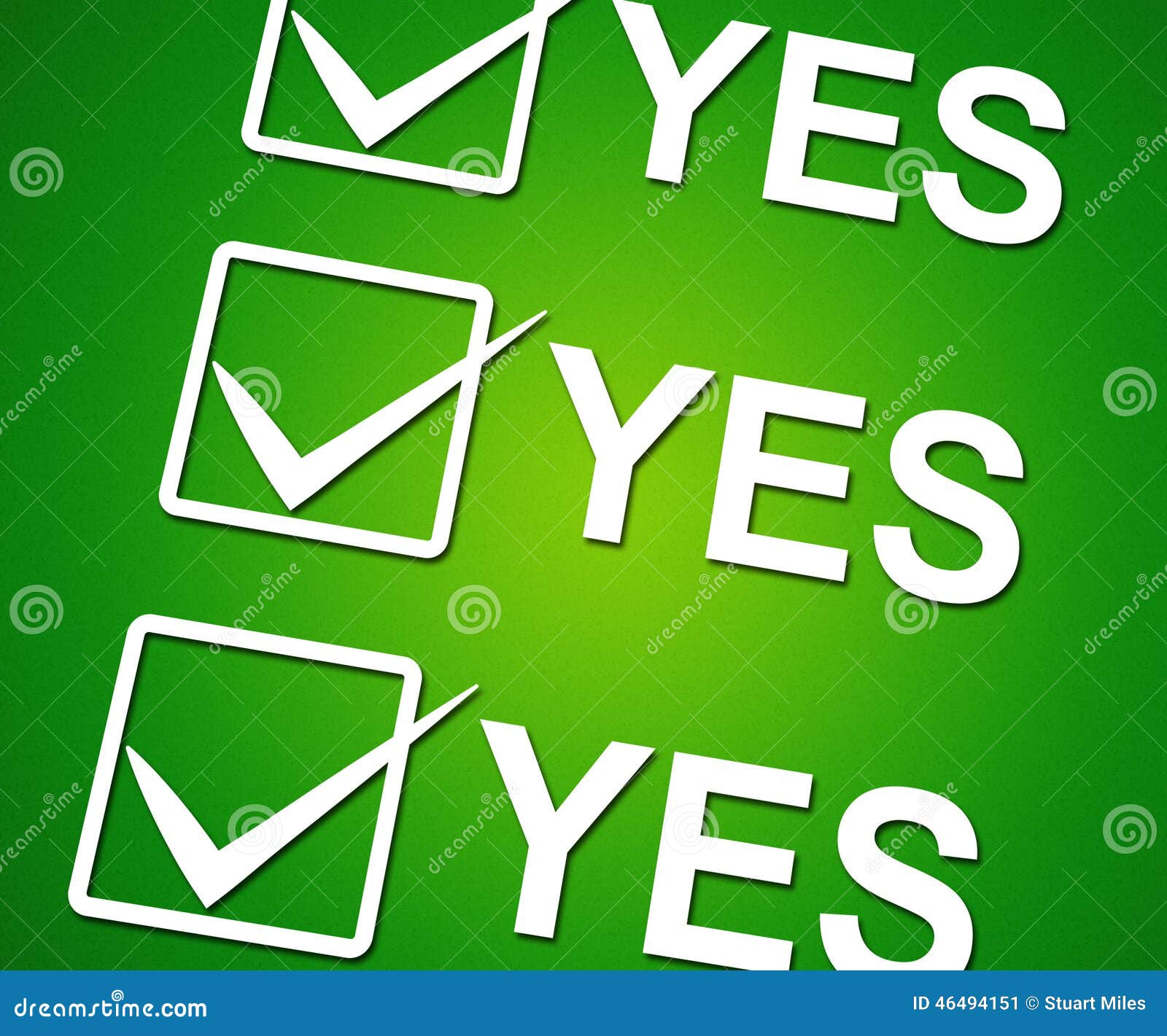 Yes Ticks Indicates Correct Ok and Agreement Stock Illustration ...