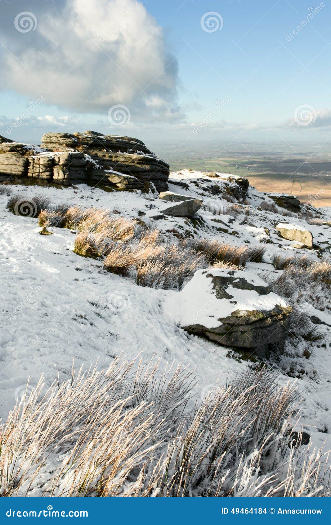 Yes Tor stock photo. Image of countryside, snow, national - 49464184