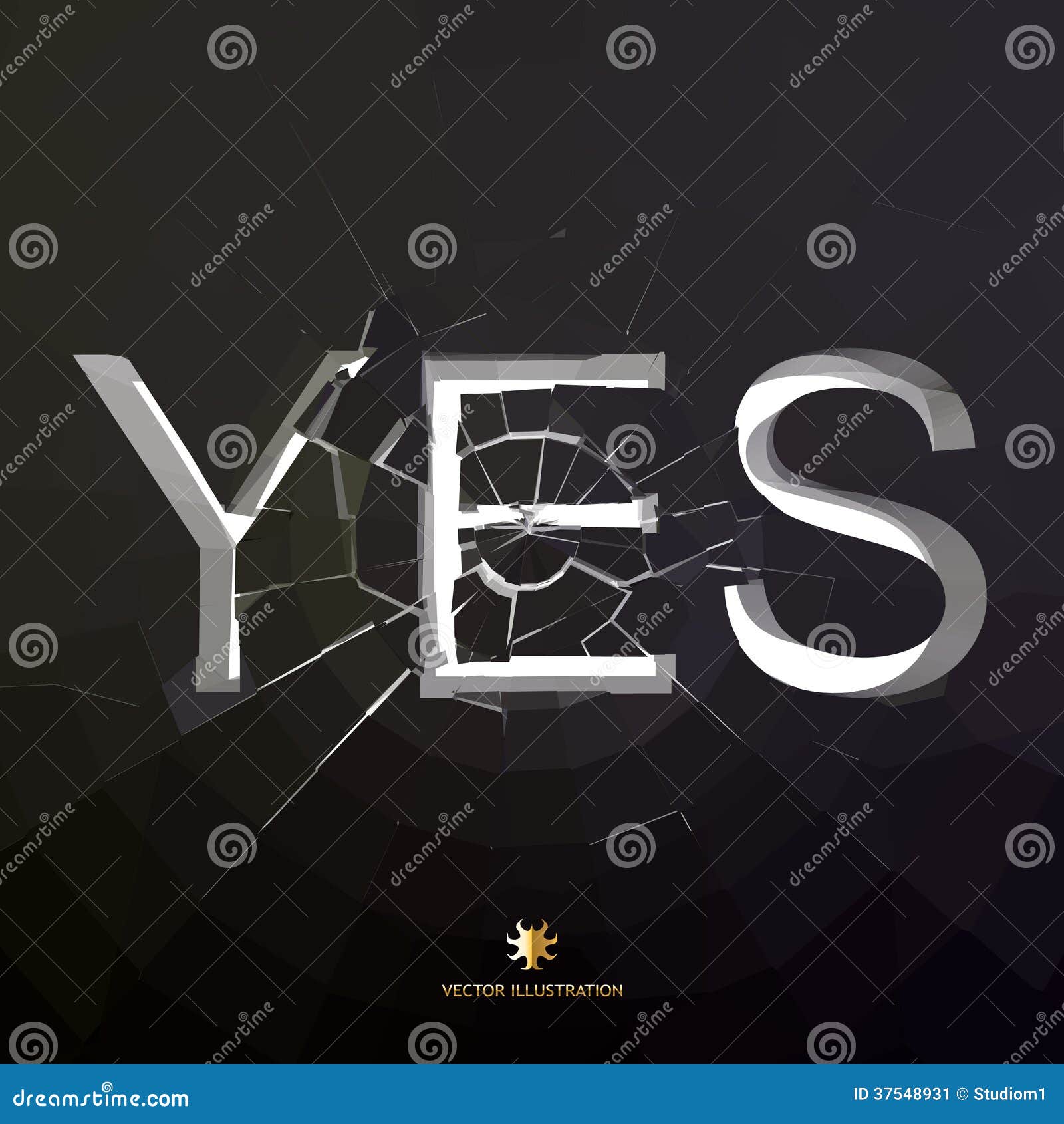 YES. Vector illustration stock vector. Illustration of motion - 37548931