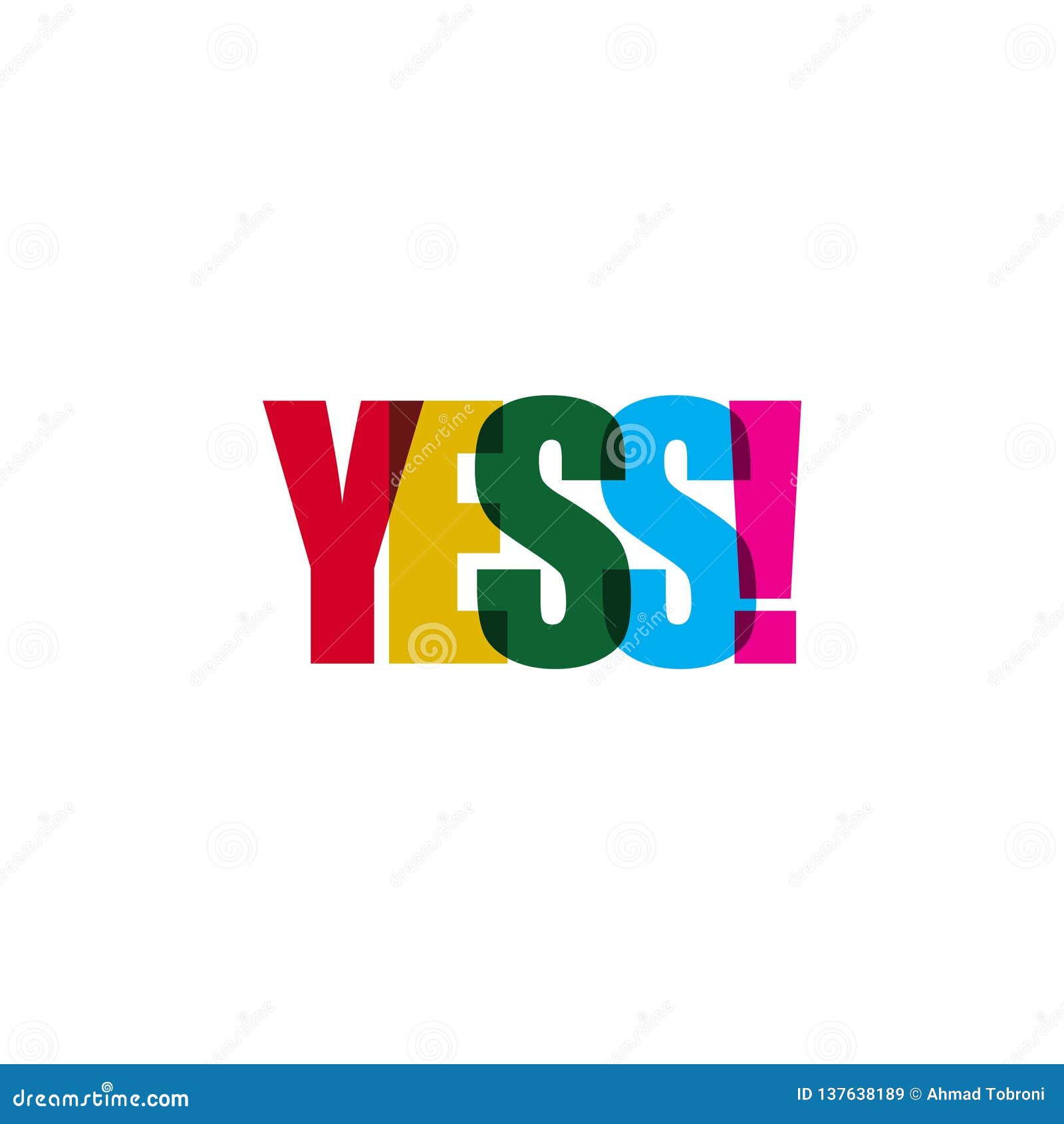 Yes Vector Template Design Illustration Stock Vector - Illustration of ...