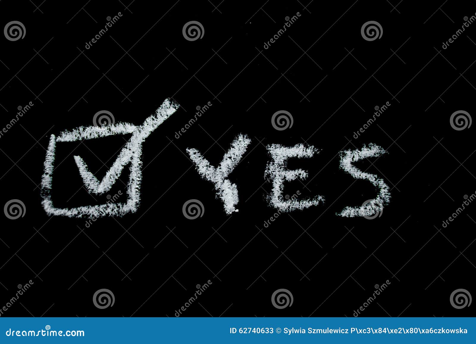 Yes stock illustration. Illustration of chalkboard, businessman - 62740633