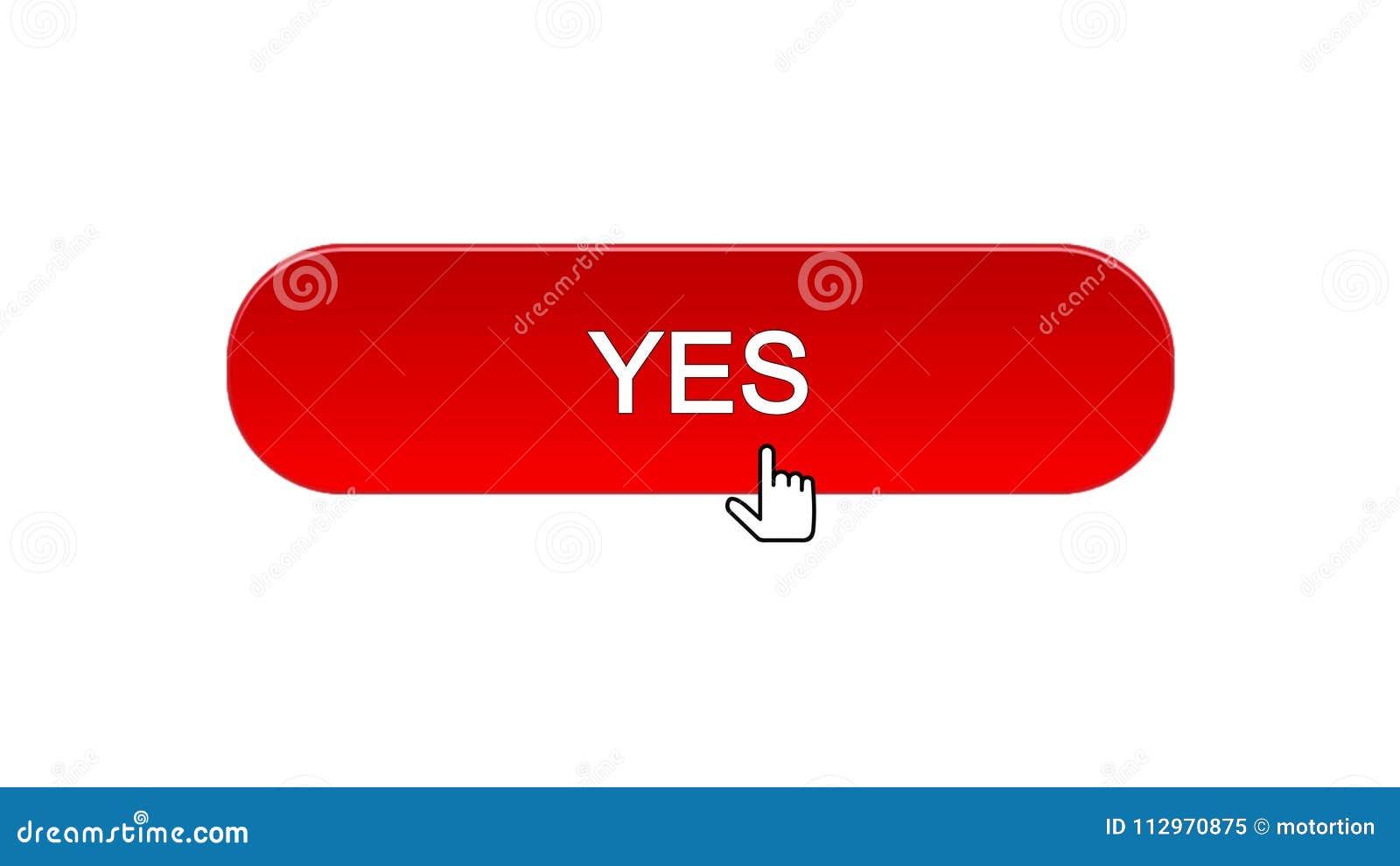 Yes Web Interface Button Clicked With Mouse Cursor Red Color Online