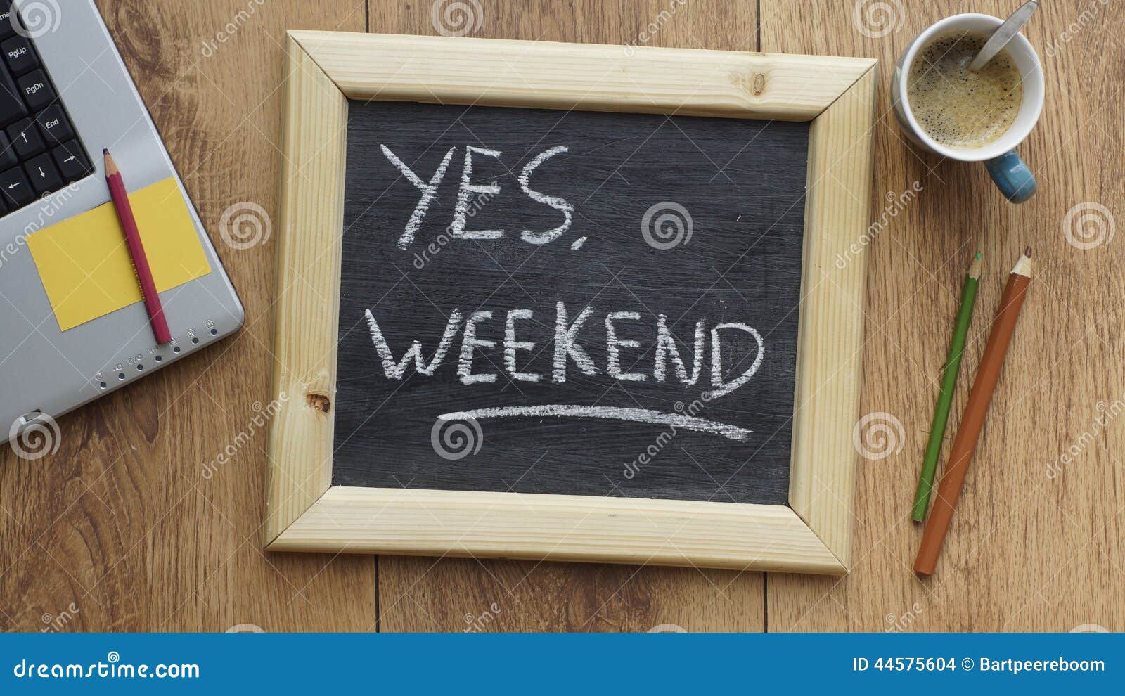 Yes, weekend stock photo. Image of drawn, hand, sheet - 44575604